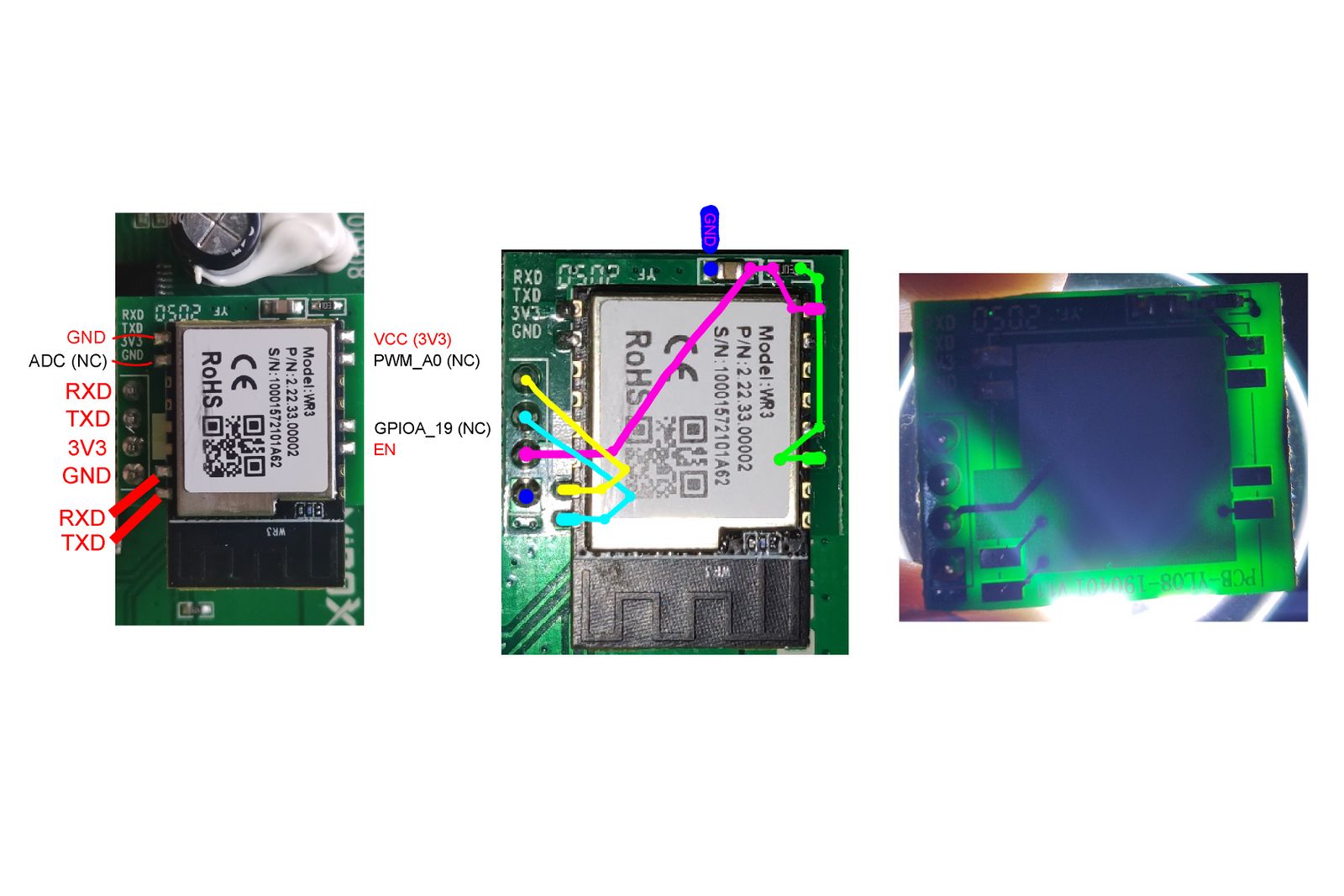 Is it possible to replace the WR3 module with an ESP-12 module — Wikifab